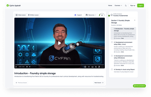 Blockchain and Smart Contract Development Courses - Cyfrin Updraft
